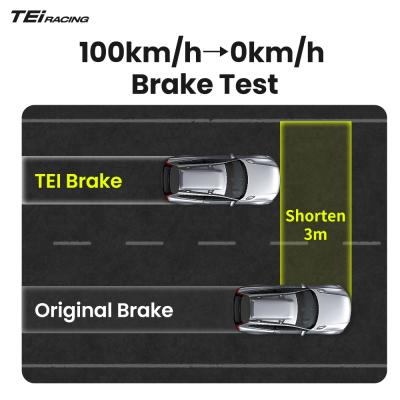 China TEI P60EV Big Brake Kit 6 Pot Auto Brake Calipers 18-inch Disc BBK for VW Golf MK6 MK7 MK7.5 MK8 GRI R for sale