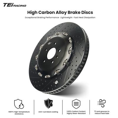 China TEI P60EV Big Brake Kit 6 Pot Auto Brake Calipers 18-inch Disc BBK for VW Golf MK6 MK7 MK7.5 MK8 GRI R for sale