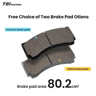 China TEI P60EV Big Brake Kit 6 Pot Auto Brake Calipers 18-inch Disc BBK for VW Golf MK6 MK7 MK7.5 MK8 GRI R for sale