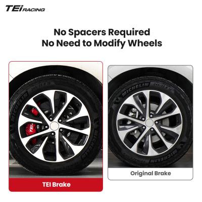 China TEI P60EV Big Brake Kit 6 Pot Auto Brake Calipers 18-inch Disc BBK for VW Golf MK6 MK7 MK7.5 MK8 GRI R for sale