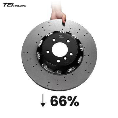 China TEI New Brake Caliper Kit Carbon Fiber Ceramic Brake Disc Kit 400x36mm 410x36mm 420x40mm for nissan GTR R35 for sale