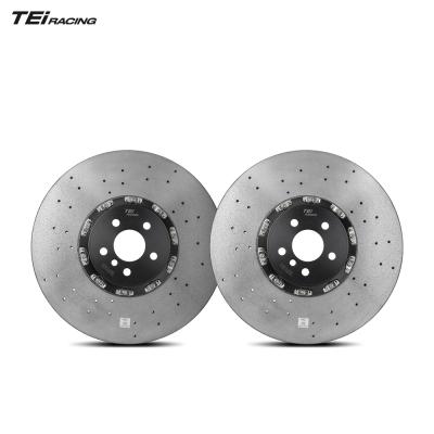 China TEI Factory Price Brake Rotor 355mm/380mm/400mm/420mm/440mm Carbon Ceramic Brake Disc for Ferrari Porsche BMW Audi Benz for sale