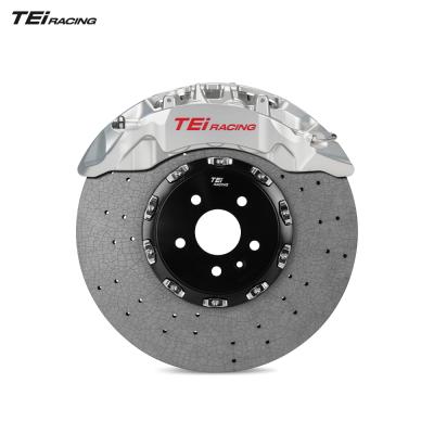 China TEI S-X Big Brake Kit 10 Piston Caliper 410/420/440 mm Carbon Ceramic Brake Rotor Brake Kit for Porsche 911 996 997 Panamera for sale