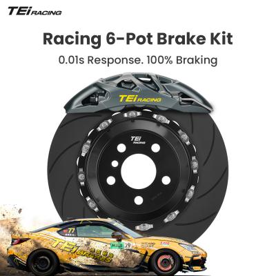 China TEi GTS6 Caliper 6 Piston BBK Front Racing Brake Kit for Nissan 350Z 370Z Mazda RX-7 RX-8 Honda S2000 for sale