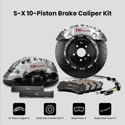 China TEI S-X 10 Pot Monoblock Forged Caliper Modified SUV Big Brake Kit for BMW X5 F85 G05 E70 F15 X6 F16 G06 E71 F86 for sale