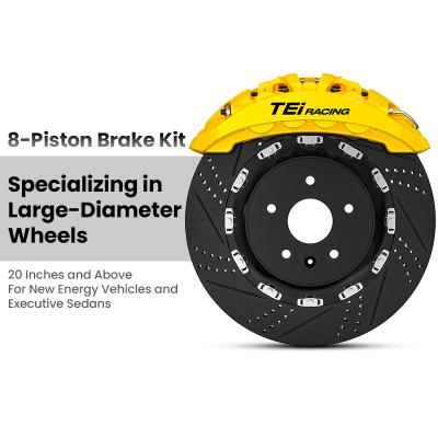 China TEI SR8 8 Pot Caliper 400mm/410mm/420mm Rotor Front Big Brake Kit for Dodge Challenge Charger SRT Camaro for sale