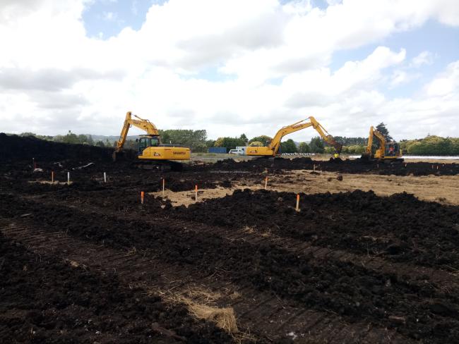 Keda Custom Amphibious Excavator in operation
