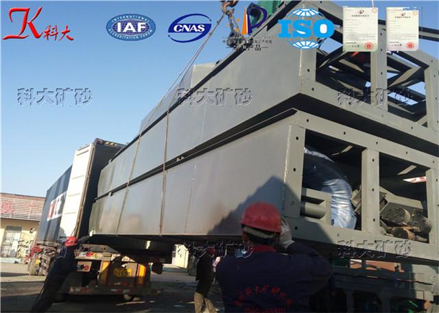 Dredger components being packed