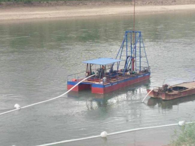 Keda Durability Dua Dual Pump Detachable Floating Jet Dredger at working place