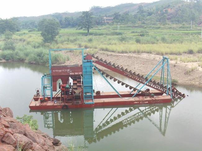 150 Tons/h Bucket Gold Dredging Boat