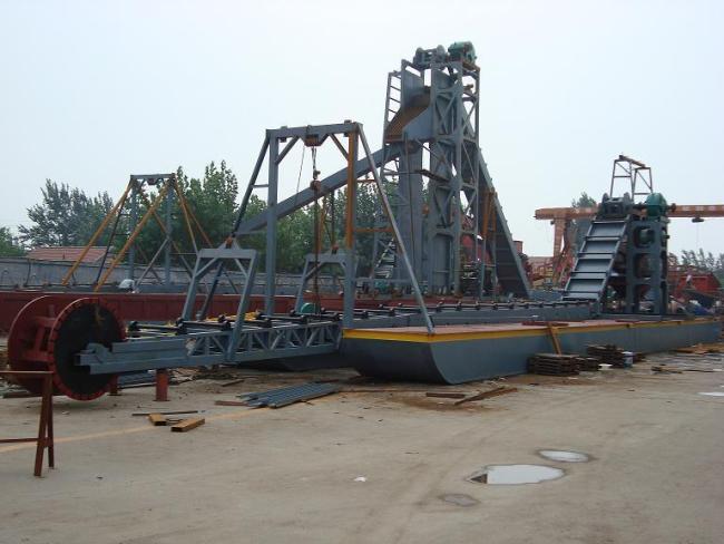 Dredger in working site