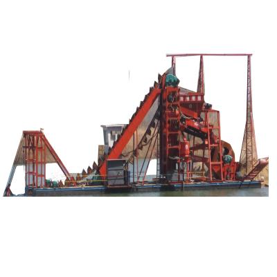 China Energy Mining Electric Bucket Chain Dredger 1.12m Hull Depth 56 KG Weight for sale