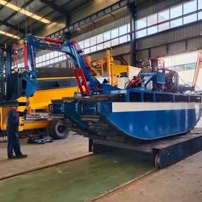 China 40 Inch Draught Amphibious Dredger 6.5m Dredging Depth Crawler Type for sale