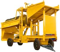 China Mobile Gold Trommel Wash Plant 50 Ton Alluvial Damp Machine 8000 KG High Work Efficiency for sale