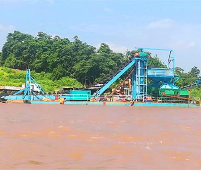 China Diesel Powered Bucket Chain Dredger 450m3/h for River Gold Mining for sale