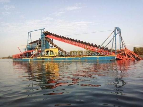 Quality Diesel Powered Bucket Chain Dredger 450m3/h for River Gold Mining for sale