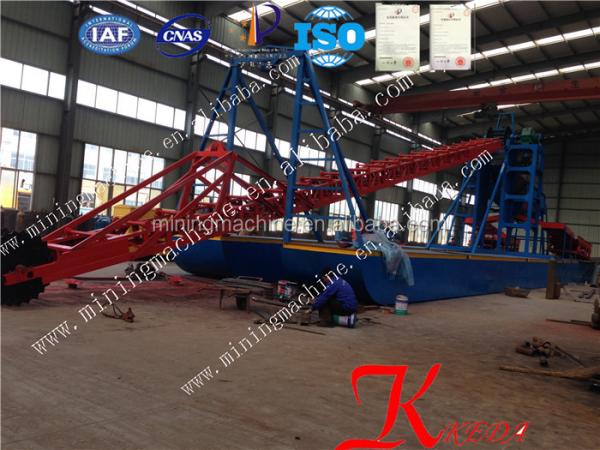 Quality Diesel Powered Bucket Chain Dredger 450m3/h for River Gold Mining for sale