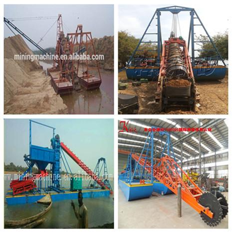 Quality Diesel Powered Bucket Chain Dredger 450m3/h for River Gold Mining for sale