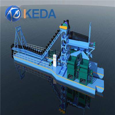 China 150 Tons/h Bucket Chain Dredger 10m Dredging Depth for Mining for sale