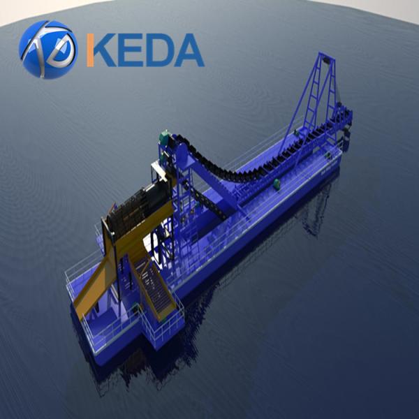 Quality 150 Tons/h Bucket Chain Dredger 10m Dredging Depth for Mining for sale