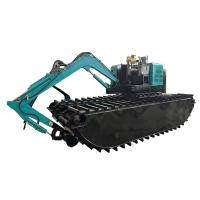 China Swamp Marsh Amphibious Excavator 4000mm Dig Depth Multi Hull Pontoon 150kw for sale