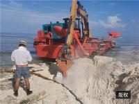 China 10 Inch Amphibious Sand Dredging Machine 110kw Dismantle Structure for River Lake for sale