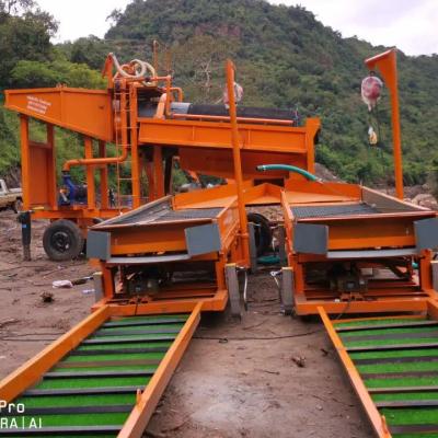 China Portable Gold Trommel Wash Plant With 7000*2000*3000 Size 95% Capacity for sale