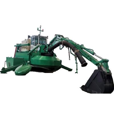 China Diesel Engine Amphibious Dredger 500m3/h Water Flow 1500m Discharge Distance for sale