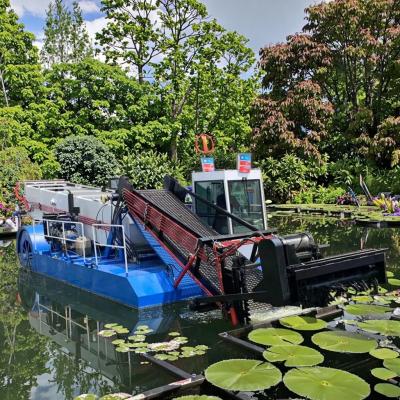 China Water Hyacinth Control Aquatic Weed Harvester 75kw 3000m2/h Garbage Loading for sale