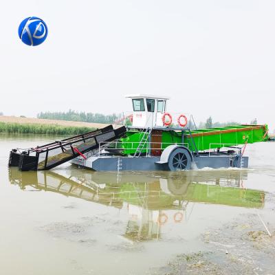 China Full Hydraulic Drive Aquatic Weed Harvester with Paddle Wheel Propulsion and Modular Design for Efficient Waterway Cleaning for sale