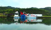 China KEDA Mini Automatic Aquatic Weed Harvester 3000m²/h Garbage Loading CE Certified for sale