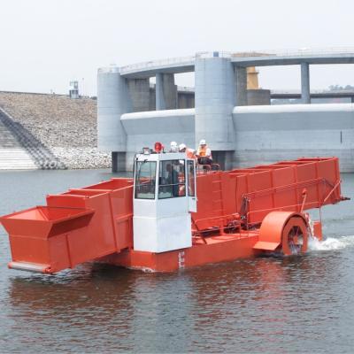 China 2022 Year Built Water Hyacinth Transport Barge with DWT < 1000t and 15.5*5.5*3m Dimension for Aquatic Weed Transport for sale