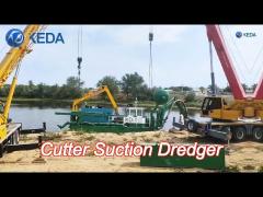 12 inch hydraulic cutter suction dredger with 450m³/h efficiency for shallow water and diesel engine