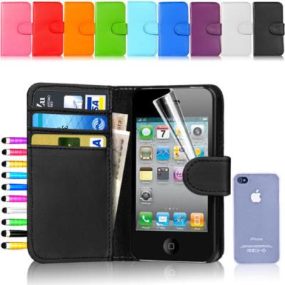 中国 贅沢なフリップ札入れの革 電話私 カード スロットとの 4 つの 4s 保護場合 販売のため