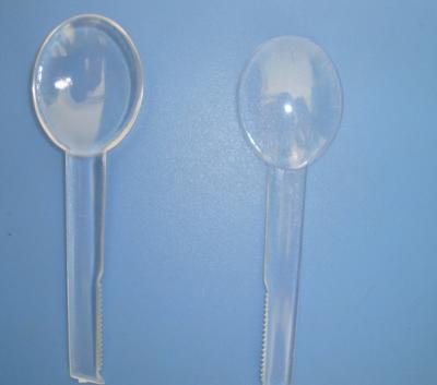 China clearn color plastic spoon with The sawtooth in the hand for sale