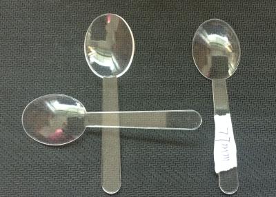 China length 76mm Ice cream scoop small plastic spoon transparent colour for sale