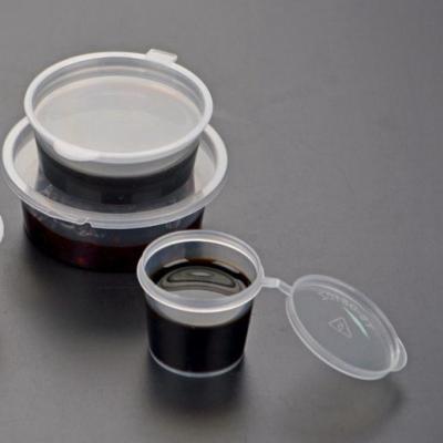 China 27ml, 30ml, 45ml, 74ml Seasoning box Plastic Disposable Clear BOX Round cup with lid for sale