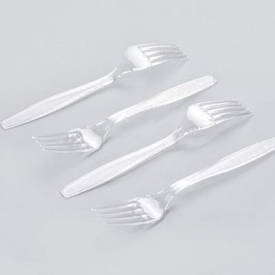 China disposable clear plastic forks for sale