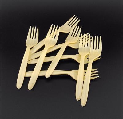 China 16* 2.3 cm disposable plastic PP fork  beige or white color with whole sale price for sale