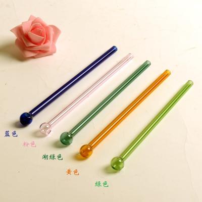 China Colorful Glass Drinking Straws Stick Stirrer bar for sale