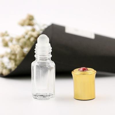 China 3 ml small glass perfume Roll-On Bottles for sale