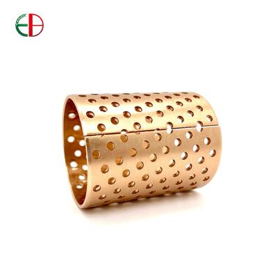 China Oil-free bronze bushings with graphite inlays for self-lubricating food and medical equipment to prevent oil pollution for sale