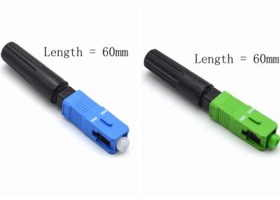 China Drop Cable SC APC / UPC 60mm Quick Connect Fiber Optic Connectors For CATV for sale