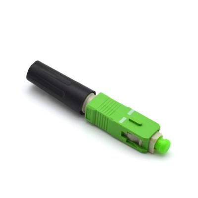 China FTTH Drop Cable Quick Assembly Connector Fiber Optic Cable SC FC LC 55mm for sale