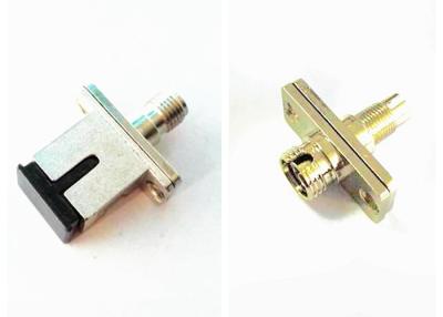 China FTTH / CATV FC To Sc Fiber Adapter Single Mode Metal Material With Dust Cap for sale