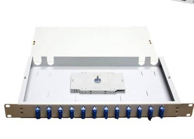 China SC / LC 24 Cores Fiber Optic Distribution Frame ODF 12 Ports Fixed Termination Box for sale