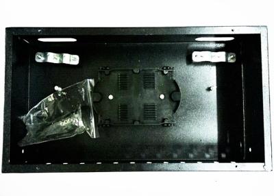 China Black Fixed Fiber Termination Box , 12 Port Fiber Optic Patch Panel Rack Mount for sale