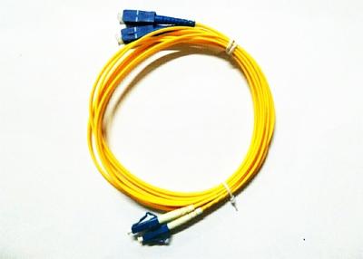 China UPC LSZH Sheath Single Mode Fiber Jumpers , SC TO LC Fiber Patch Cable for sale