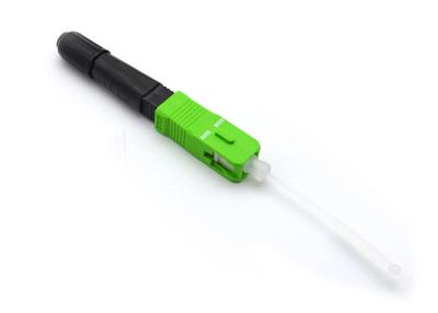 China Green Hot Melting Quick Assembly Connector APC Fusion Splice on Connector for sale