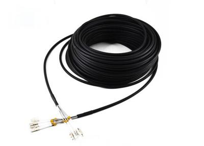 China 4 Cores LC Multimode Armoured Fiber Optic Patch Cord FTTA RRU BBU Base Station DX for sale